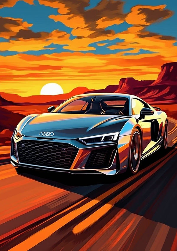 Audi R8 Print – High-Performance German Sports Car Wall Art – Brighton ...