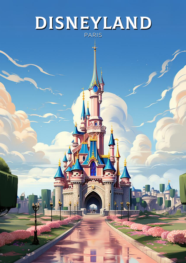 Disneyland Travel Print - Paris Artwork – Brighton Posters