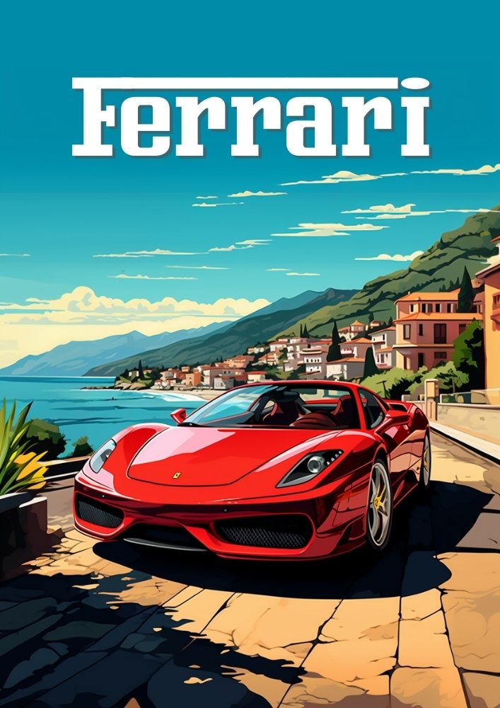 Ferrari F430 Poster – Italian Sports Car Wall Art – Brighton Posters