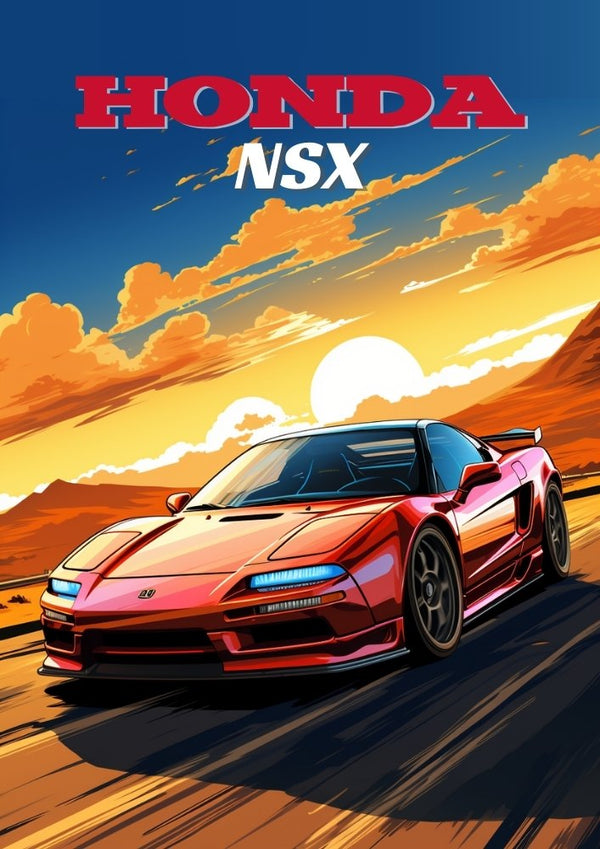 Honda NSX Poster – Iconic Japanese Supercar Wall Art – Brighton Posters