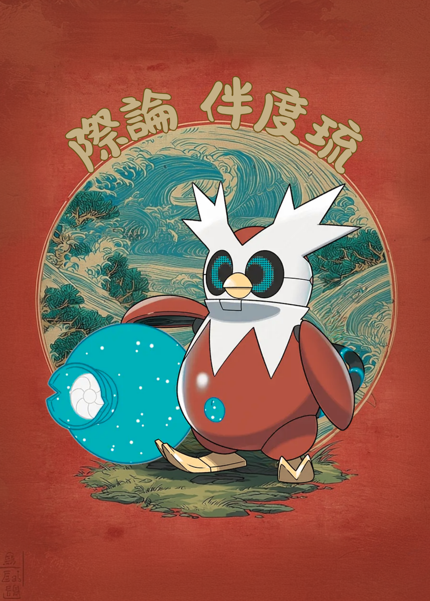 Iron Bundle Pokemon Print – Japanese Style Pokemon Wall Art – Brighton ...