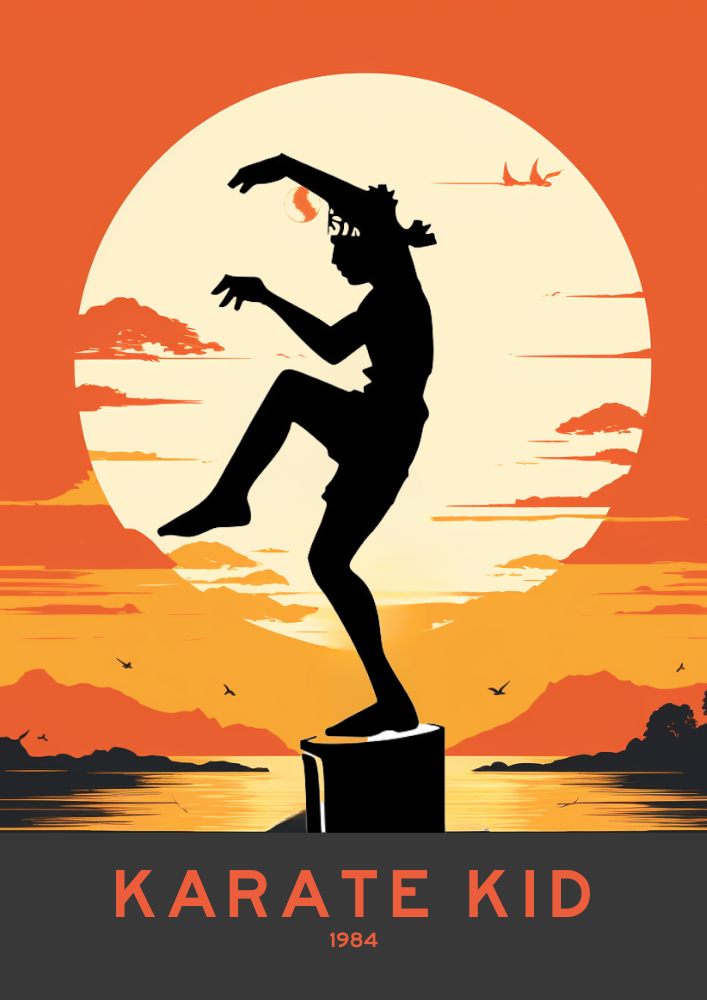 The Karate Kid Poster – 80s Movie Classic Wall Art | Wax On, Wax Off ...
