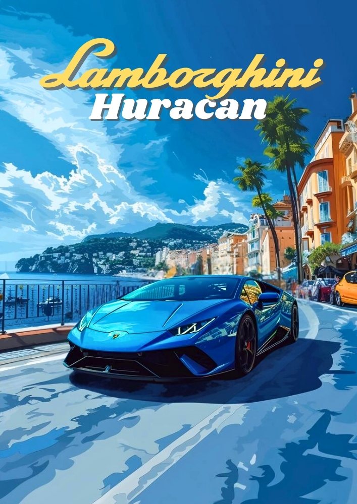 Lamborghini Huracan Poster – Italian Supercar Wall Art – Brighton Posters