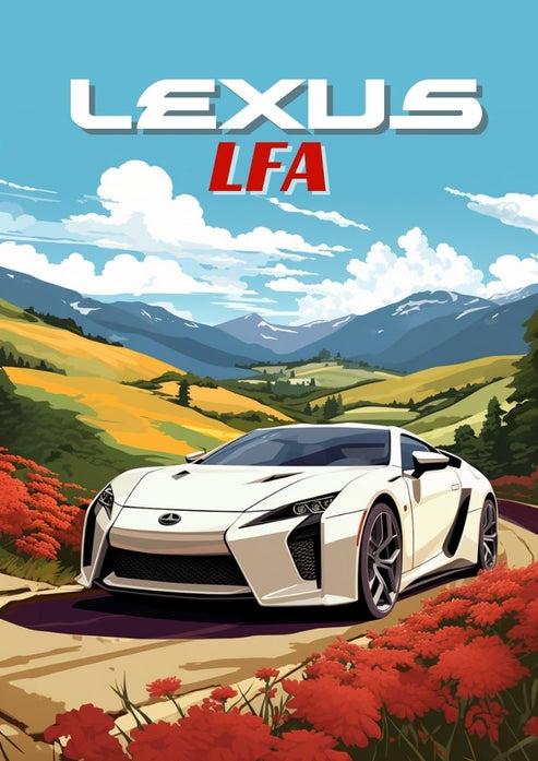 Lexus LFA Poster – Japanese Supercar Wall Art – Brighton Posters