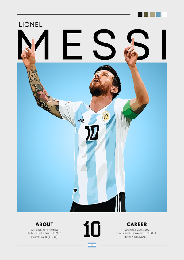 Lionel Messi Poster - Premium Football Wall Print for Fans – Brighton ...