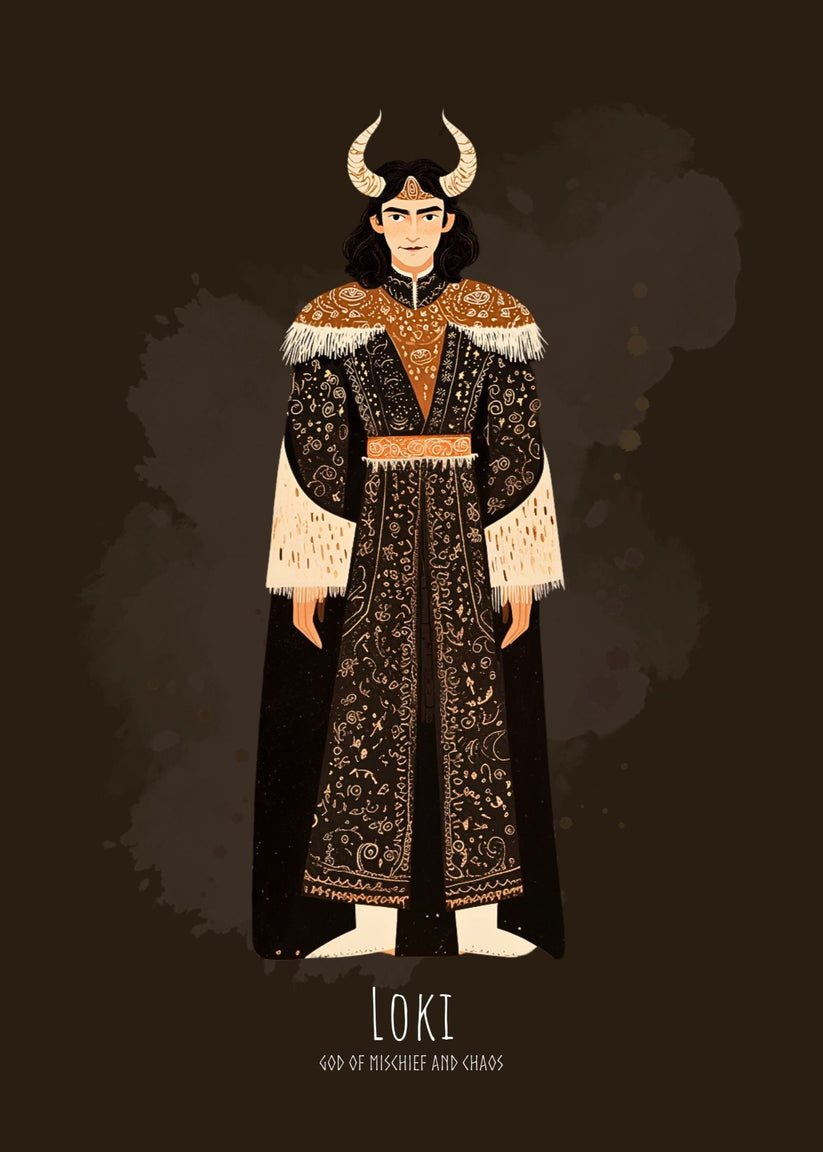 Loki God Poster - Norse Mythology Artwork – Brighton Posters