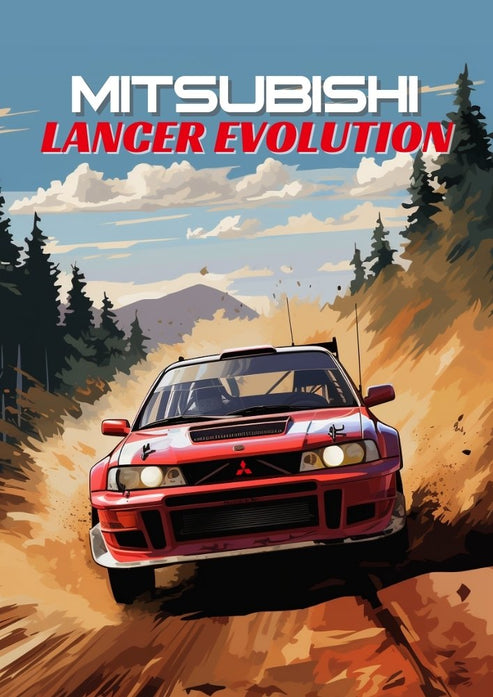 Mitsubishi Lancer Evolution VI Poster – 1990s WRC Rally Car Wall Art ...