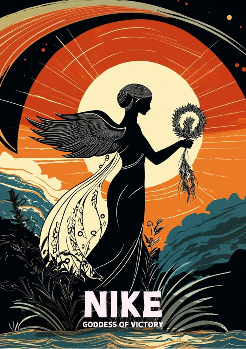 Nike Goddess Poster – Greek Mythology Wall Decor – Brighton Posters
