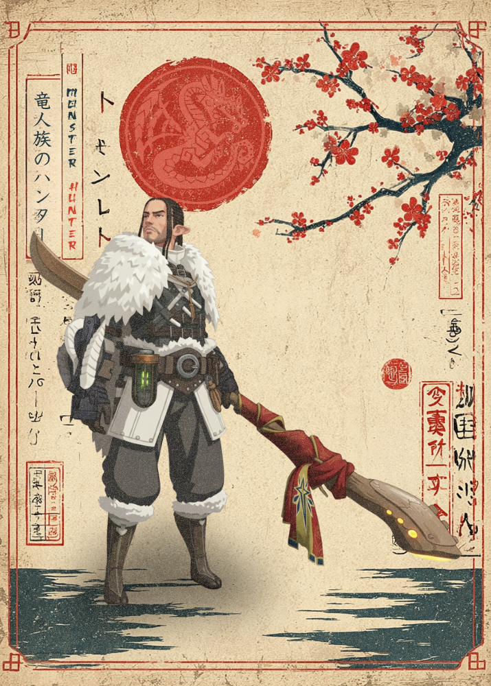 The Seeker Poster - Monster Hunter Inspired Wall Art – Brighton Posters