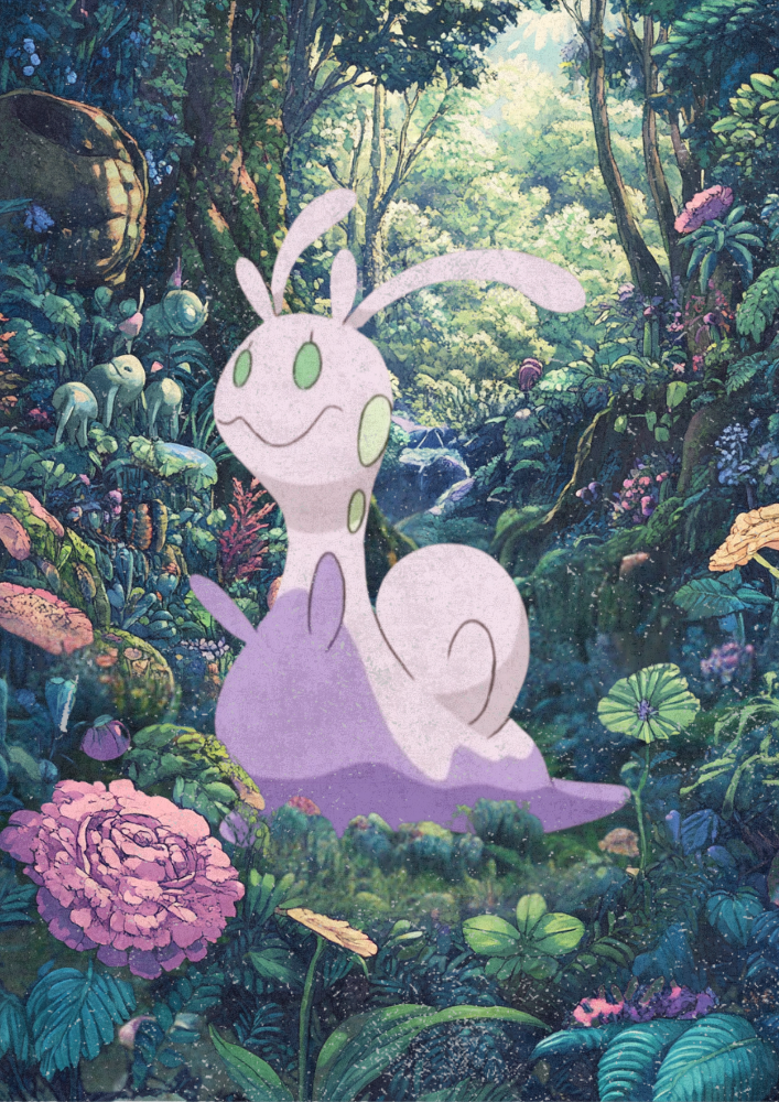 Sliggoo Pokemon Poster - Game Room Decor Pokemon Art – Brighton Posters