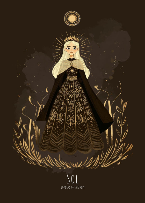 Sol Goddess Poster - Norse Mythology Artwork – Brighton Posters