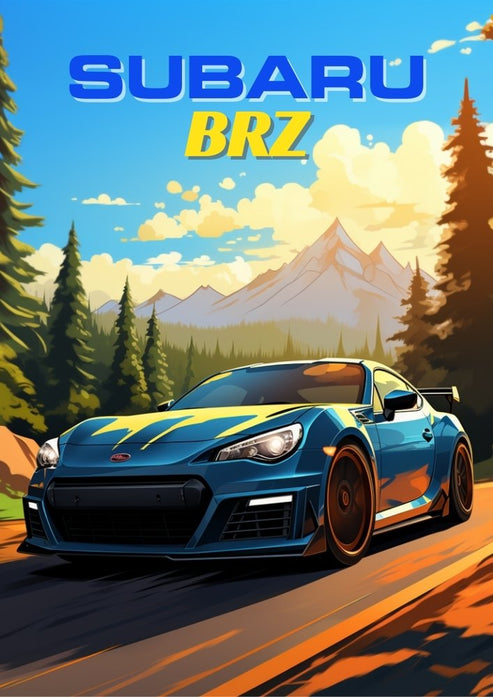 Subaru BRZ Print, 2010s – Brighton Posters