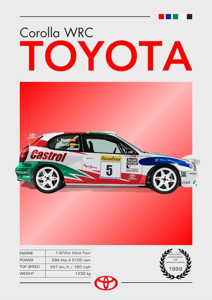 Toyota Corolla WRC Poster – Brighton Posters
