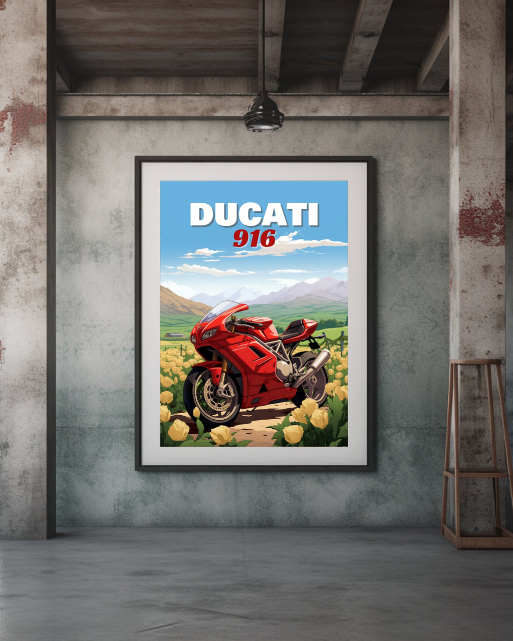 Ducati 916 Print – Brighton Posters