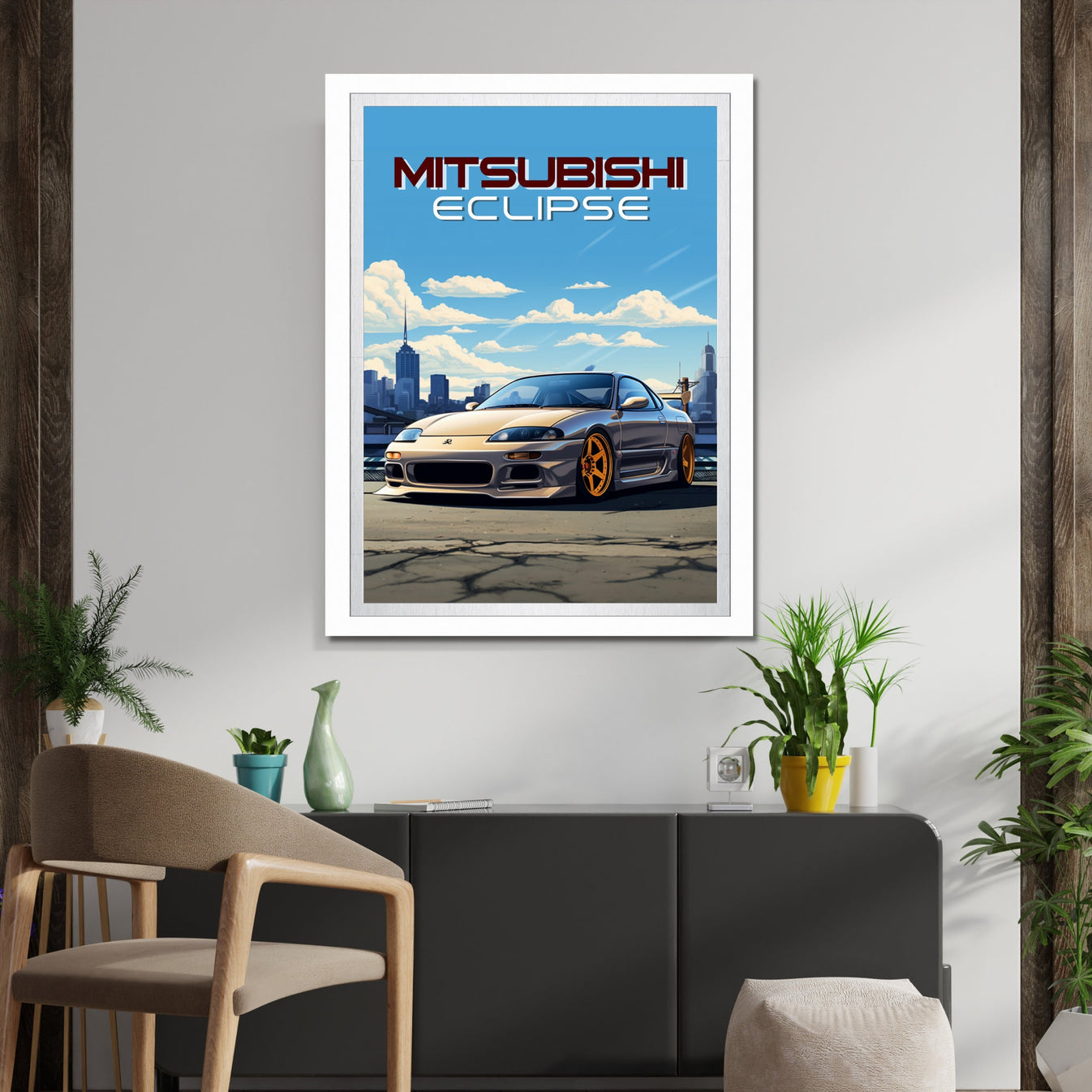 1990s Mitsubishi Eclipse Poster – Classic Japanese Sports Car Wall Art ...