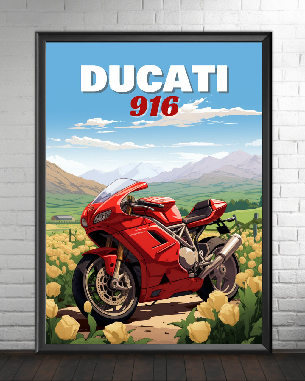 Ducati 916 Print – Brighton Posters
