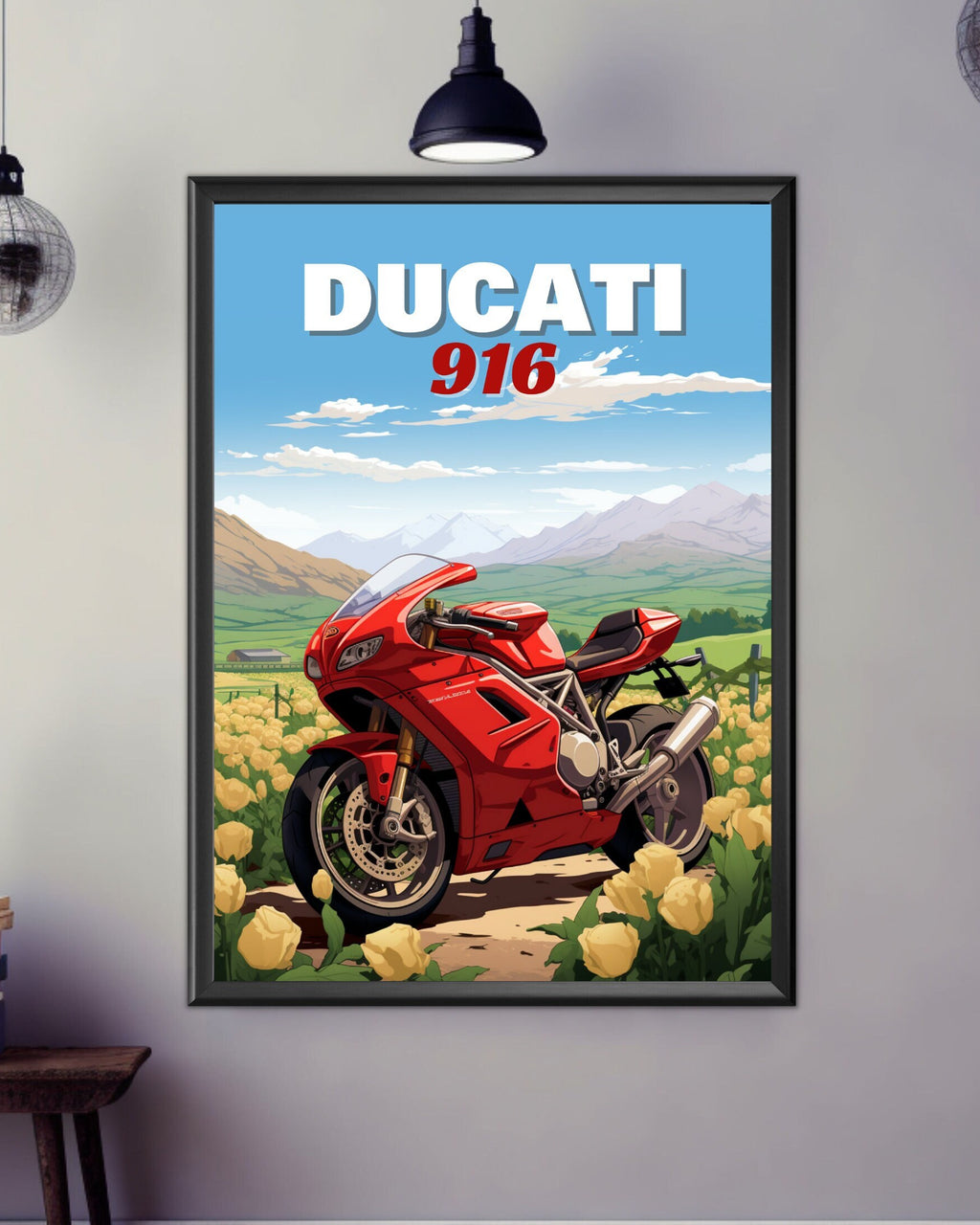 Ducati 916 Print – Brighton Posters