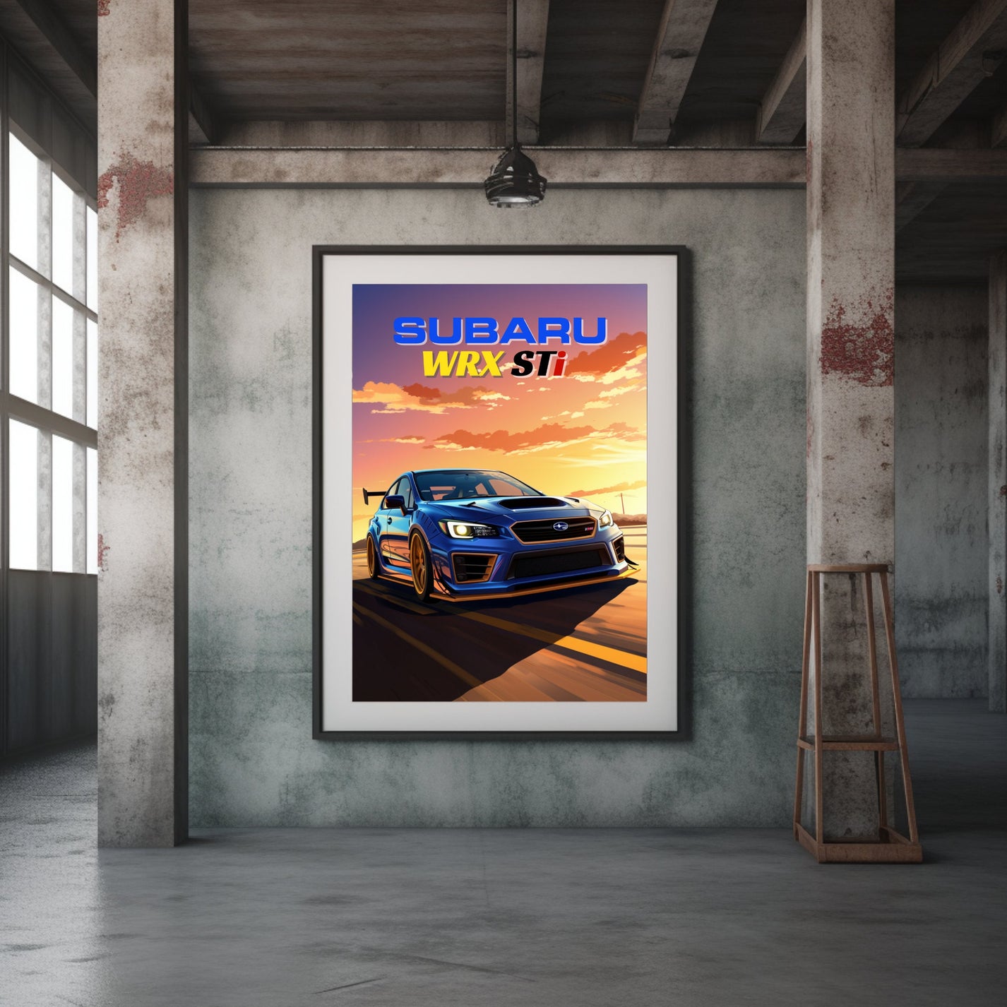 Subaru WRX STi Poster – Japanese Rally Performance Car Wall Art ...