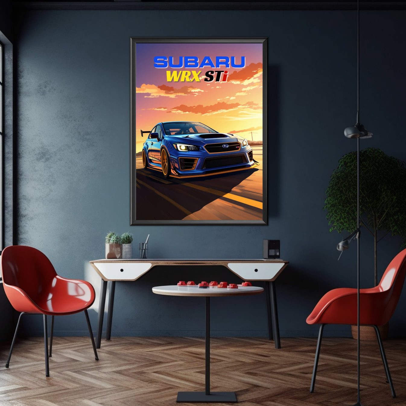 Subaru WRX STi Poster – Japanese Rally Performance Car Wall Art ...
