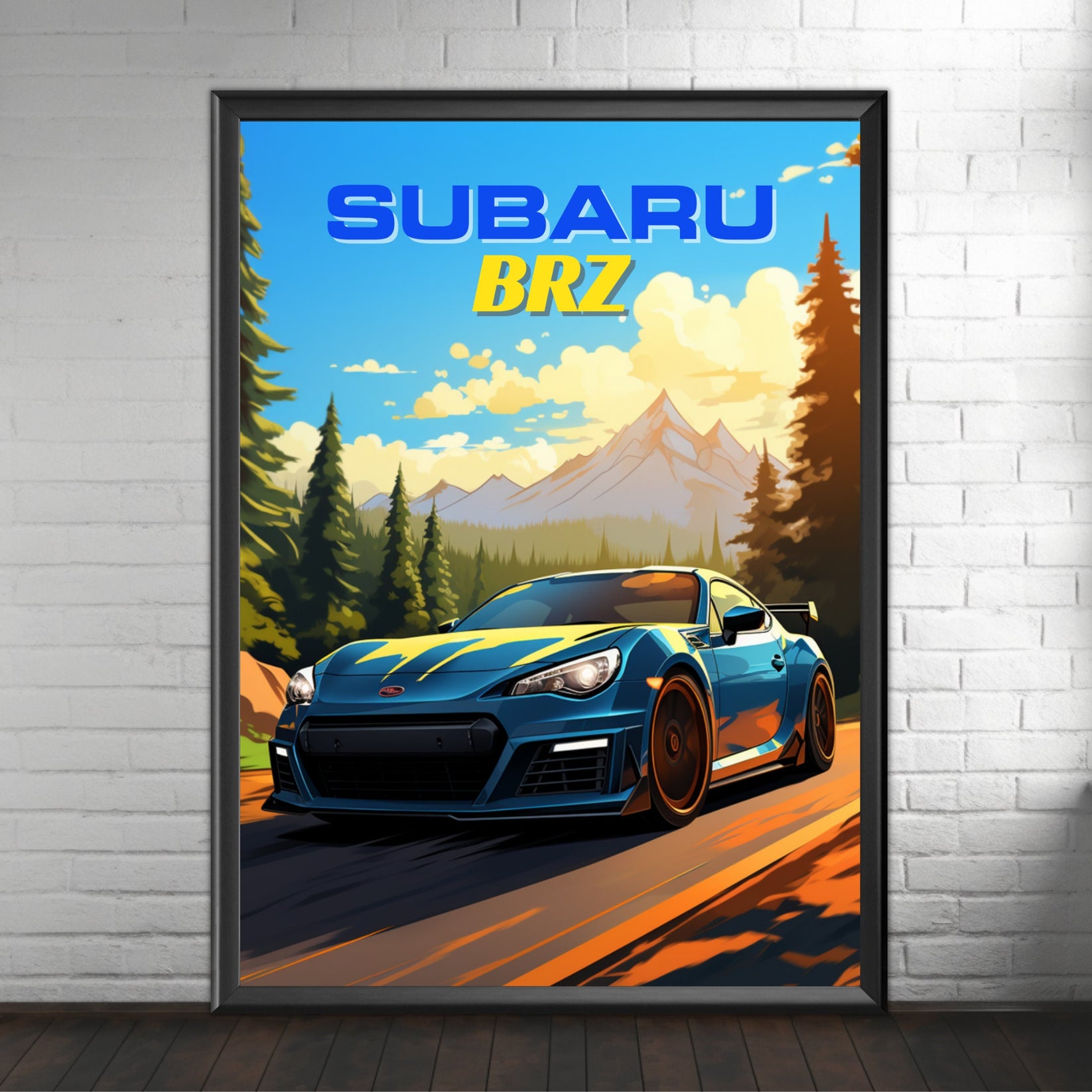 Subaru BRZ Print – 2010s Japanese Sports Car Wall Art – Brighton Posters