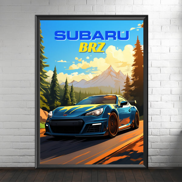 Subaru BRZ Print, 2010s – Brighton Posters