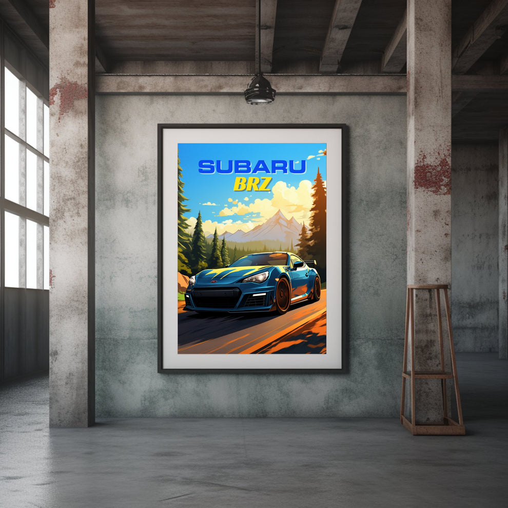 Subaru BRZ Print, 2010s – Brighton Posters
