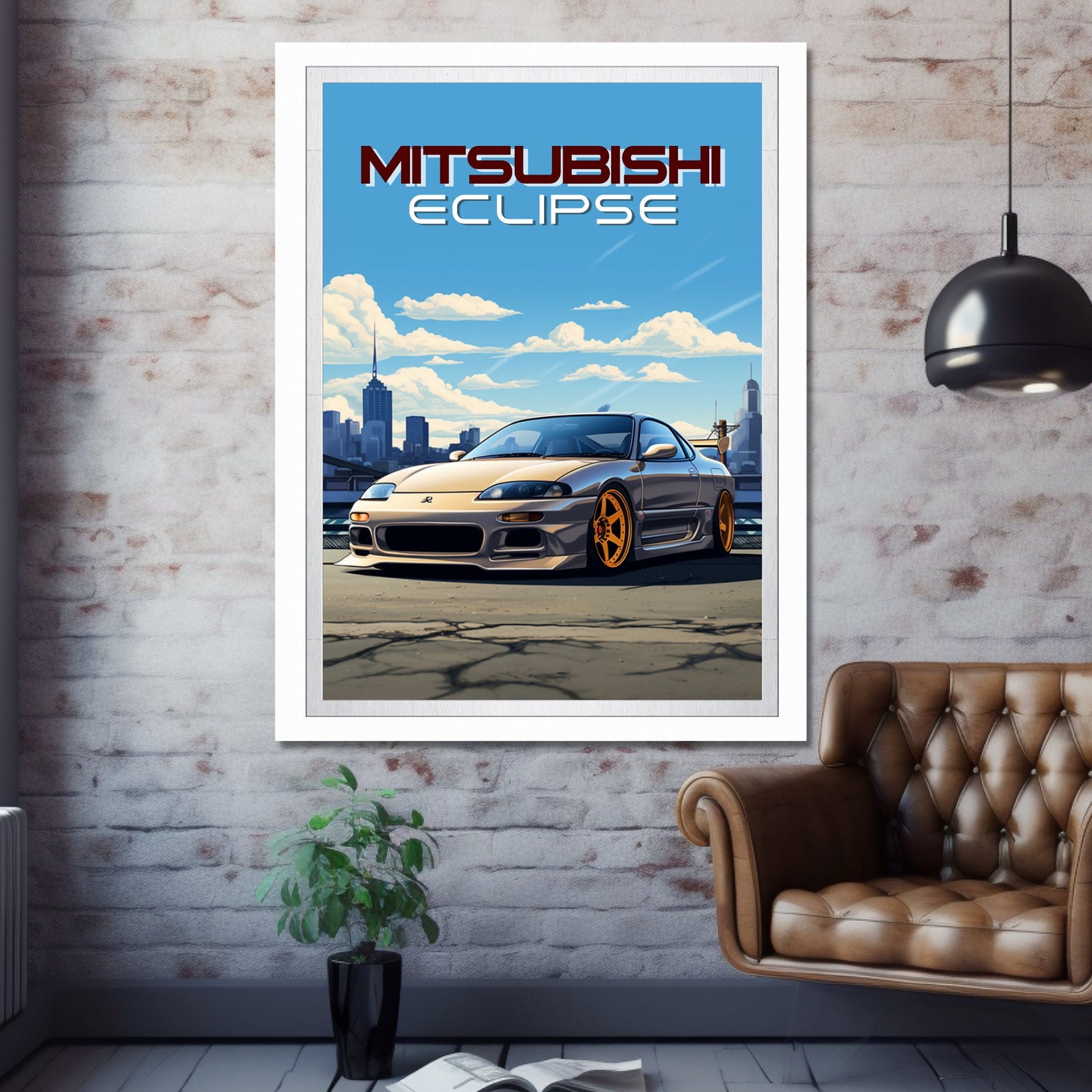 1990s Mitsubishi Eclipse Poster – Classic Japanese Sports Car Wall Art ...
