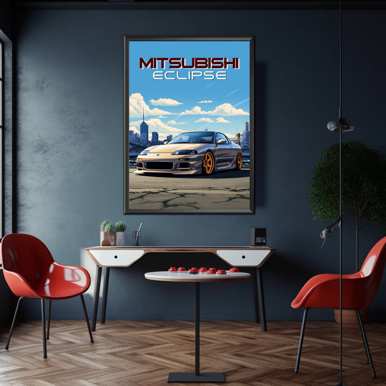 1990s Mitsubishi Eclipse Poster – Classic Japanese Sports Car Wall Art ...