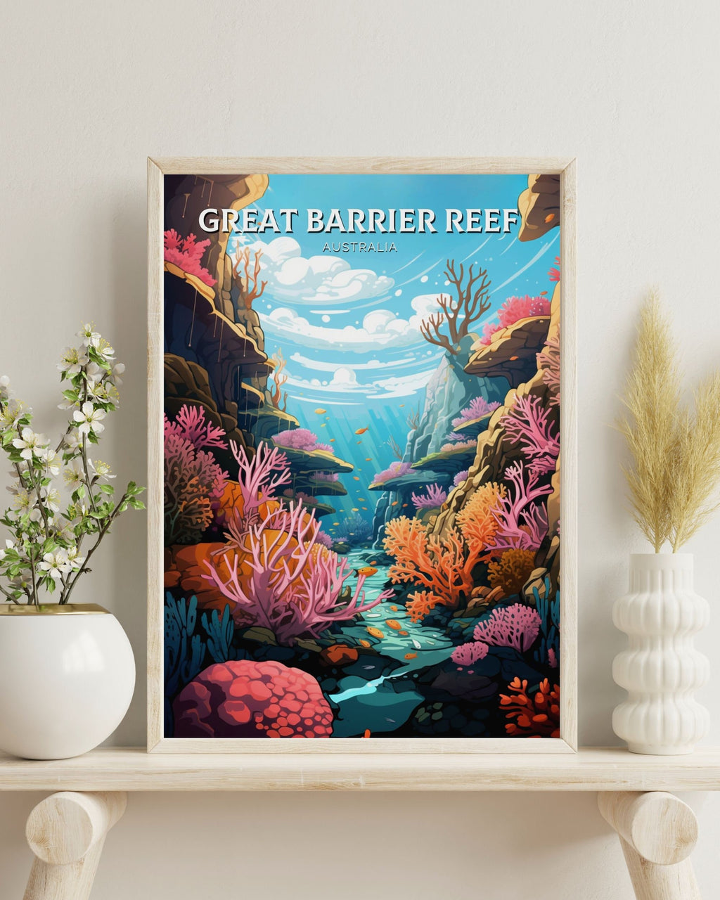 Great Barrier Reef Travel Poster – Brighton Posters