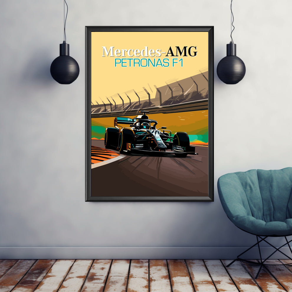 Mercedes-AMG W11 Print - F1 – Brighton Posters