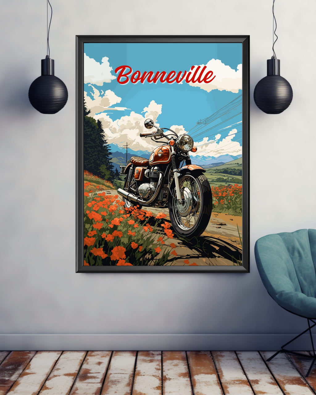 Triumph Bonneville Poster – BrightonPosters.com