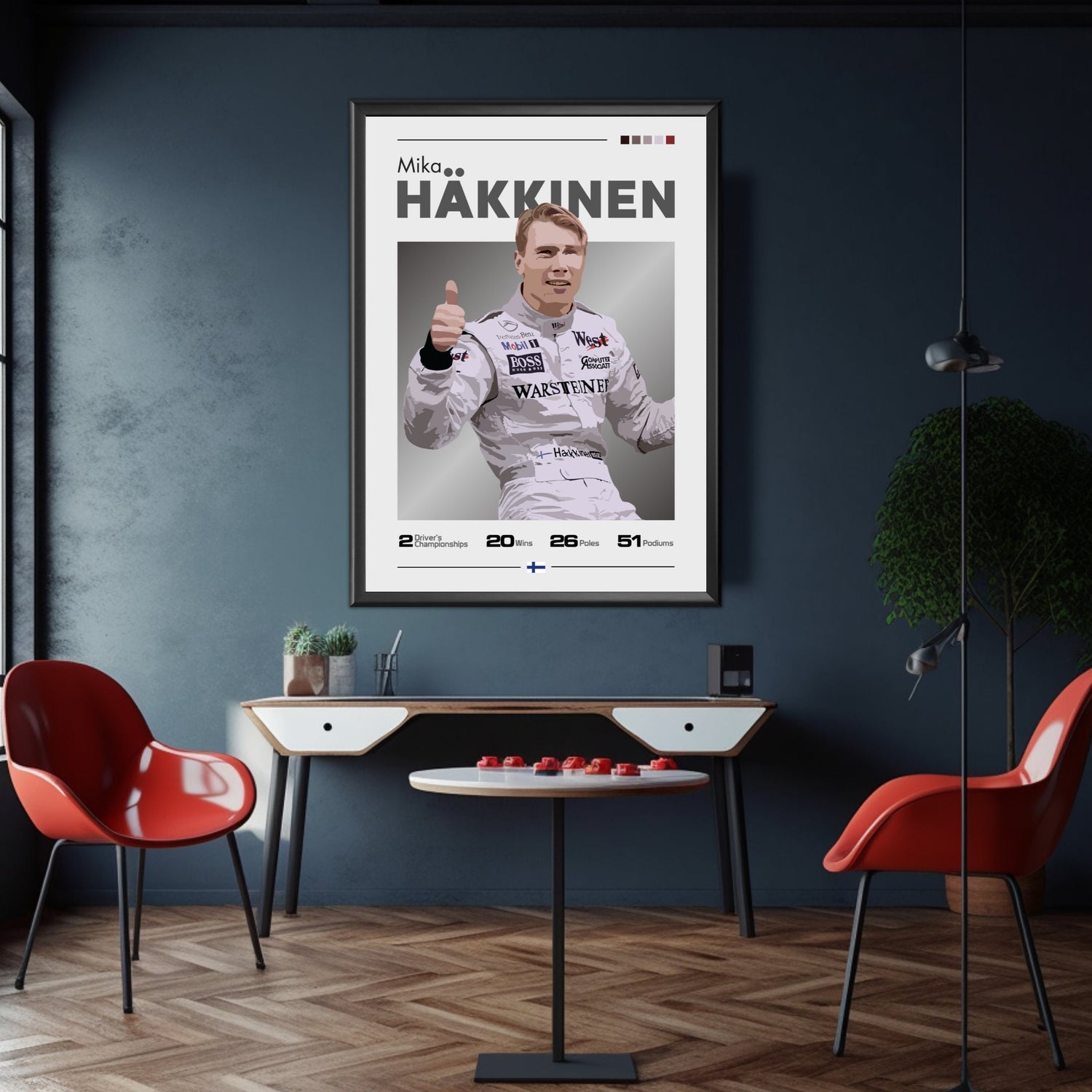 Mika Hakkinen Poster, F1 – Brighton Posters