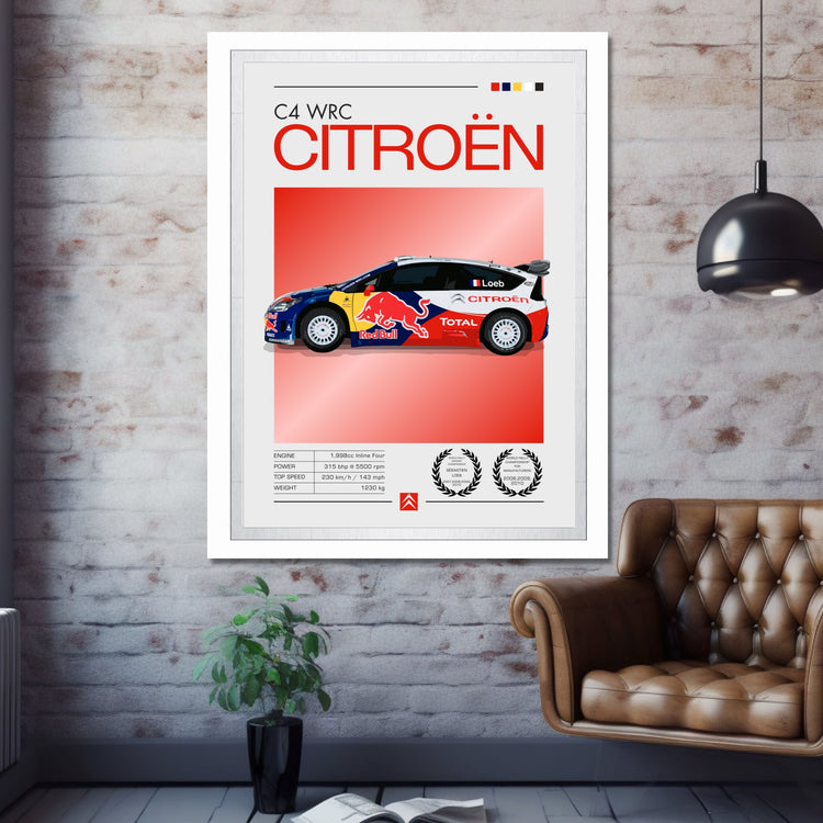Citroen C4 WRC Print – BrightonPosters.com