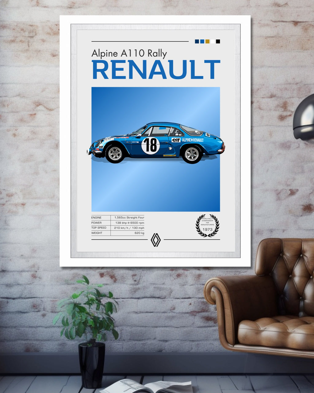 Alpine A110 Poster, 1970s Car Print – Brighton Posters