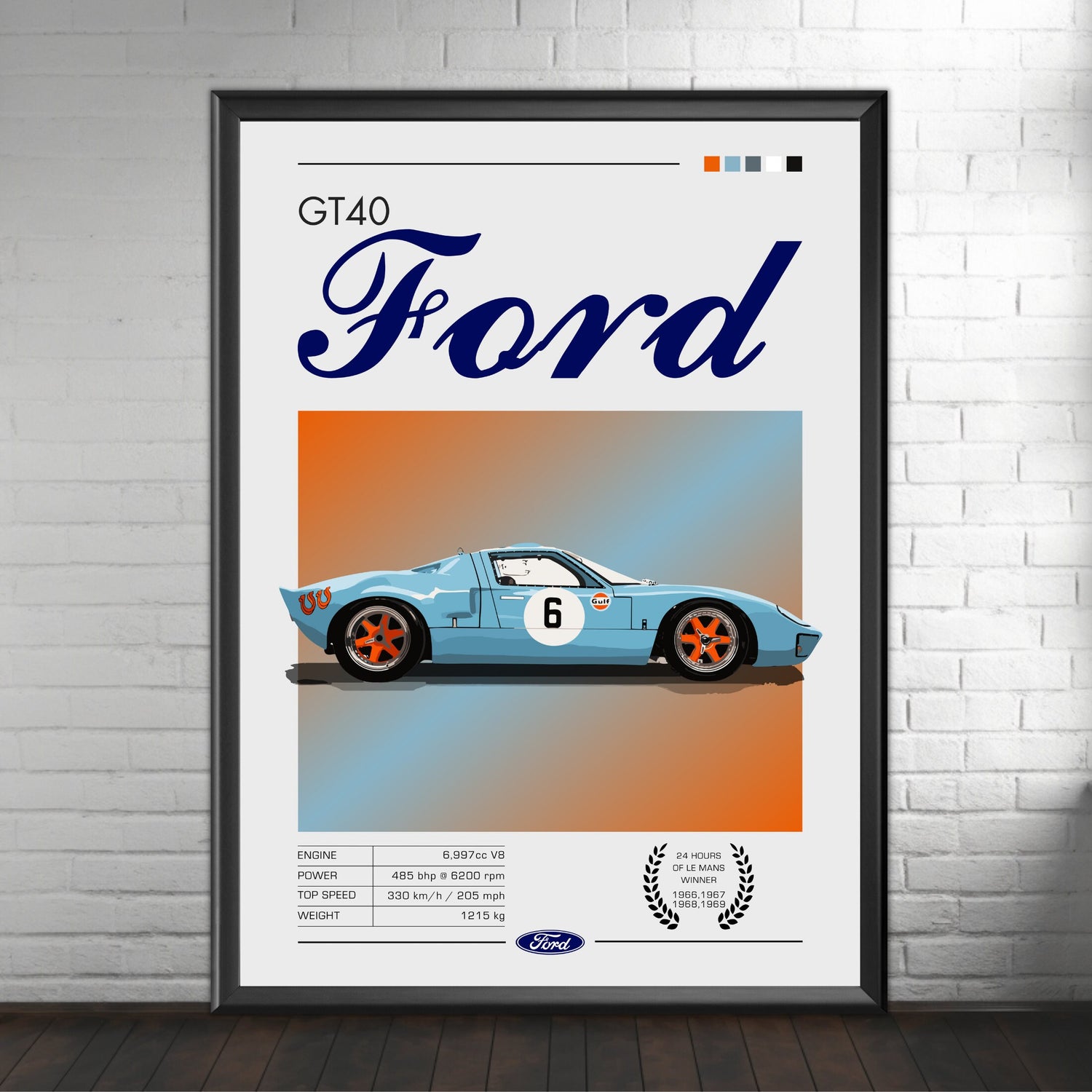 Ford GT40 Poster – Brighton Posters