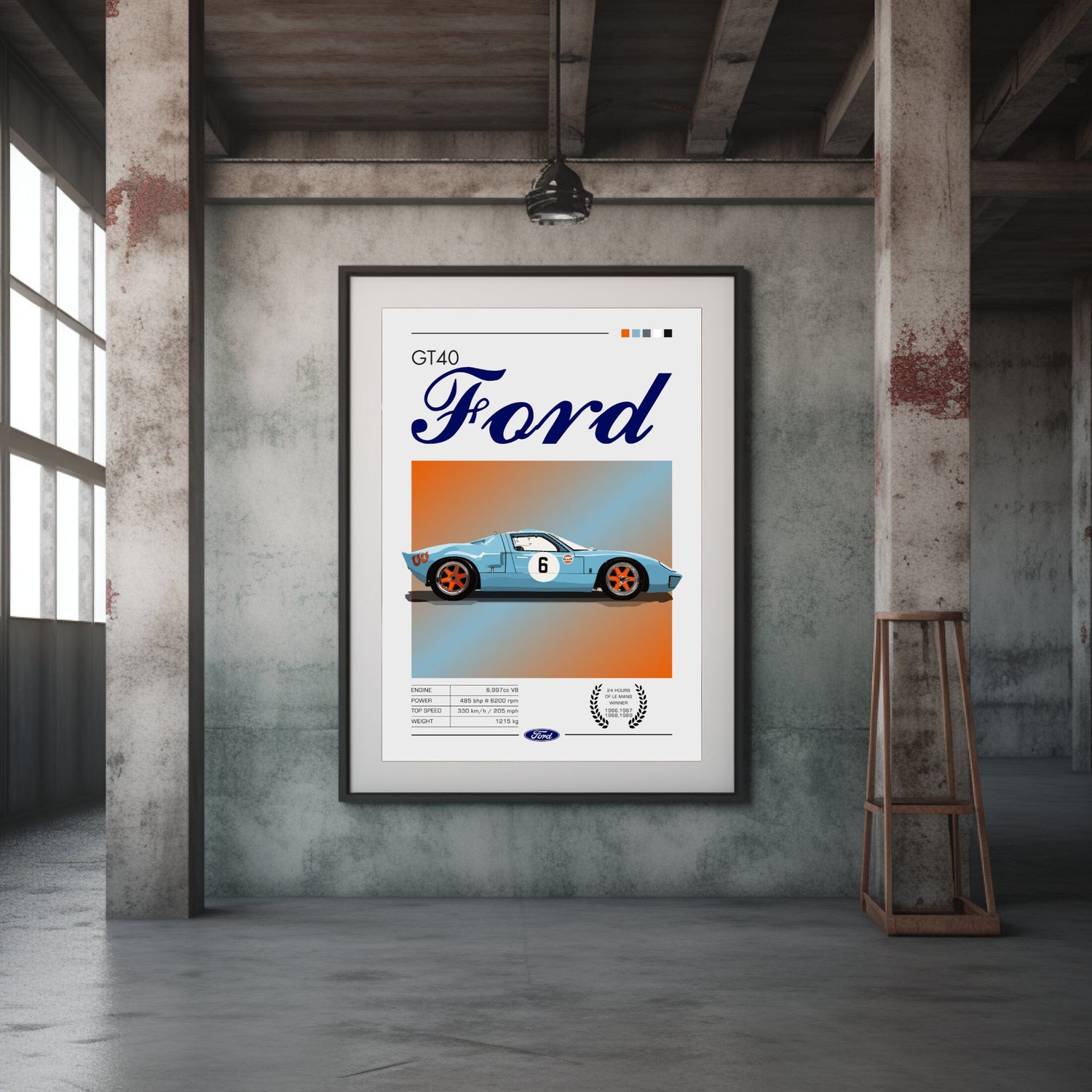 Ford GT40 Poster – Brighton Posters