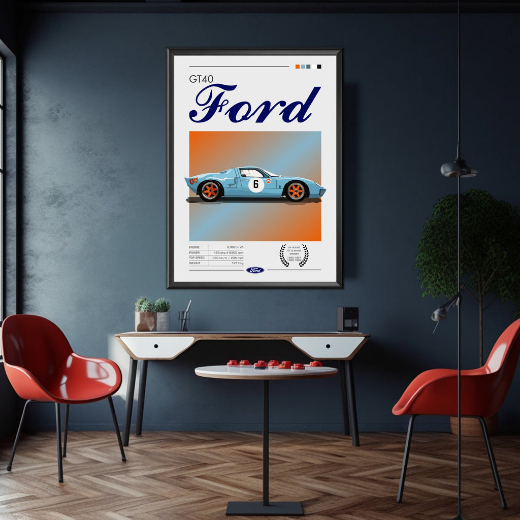 Ford GT40 Poster – Brighton Posters