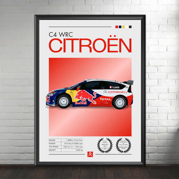 Citroen C4 WRC Print – BrightonPosters.com