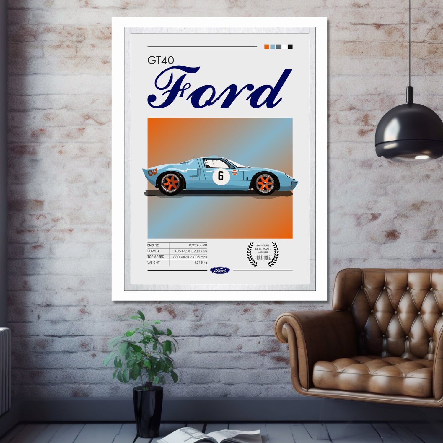 Ford GT40 Poster – Brighton Posters