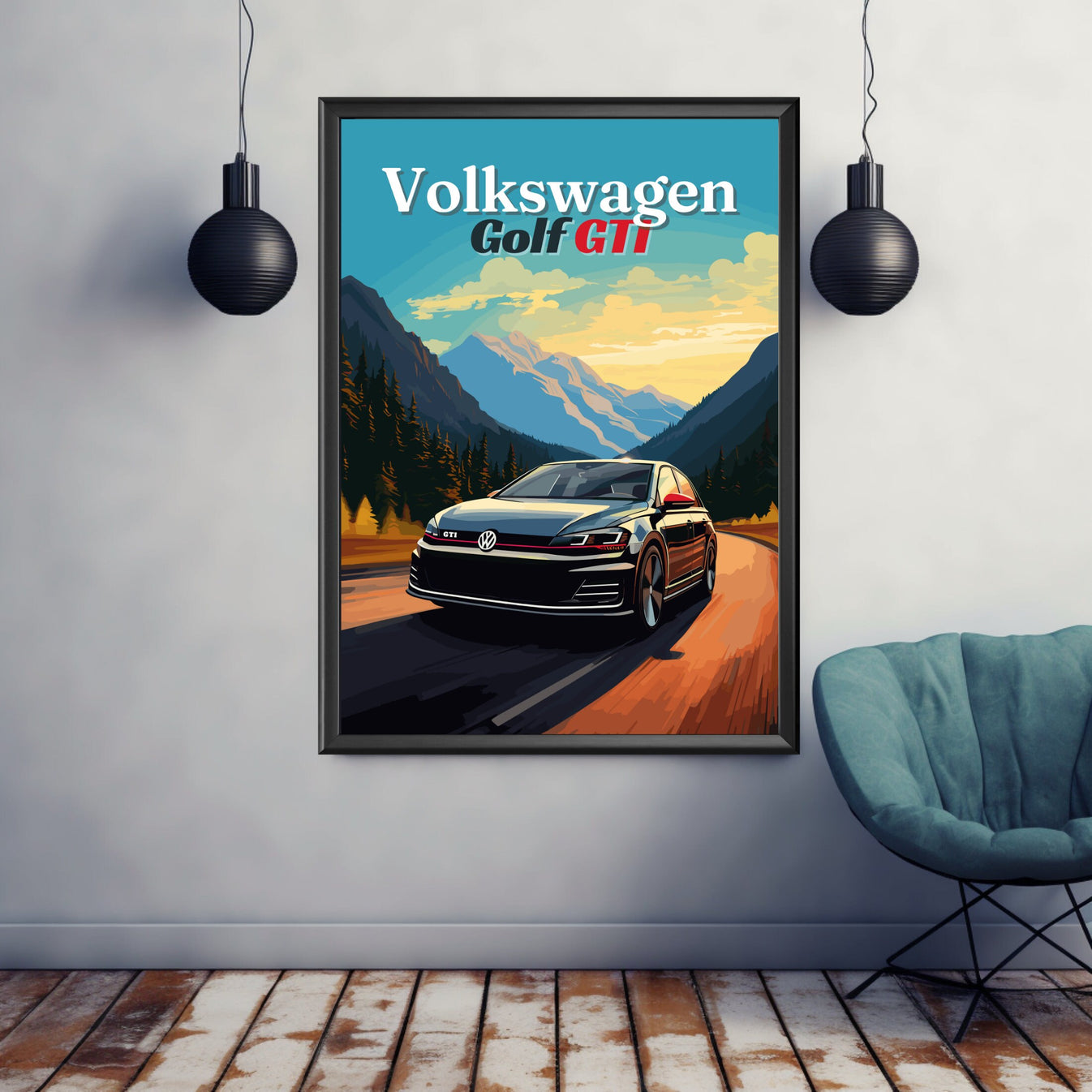 Volkswagen Golf GTI Mk7 Print – Brighton Posters