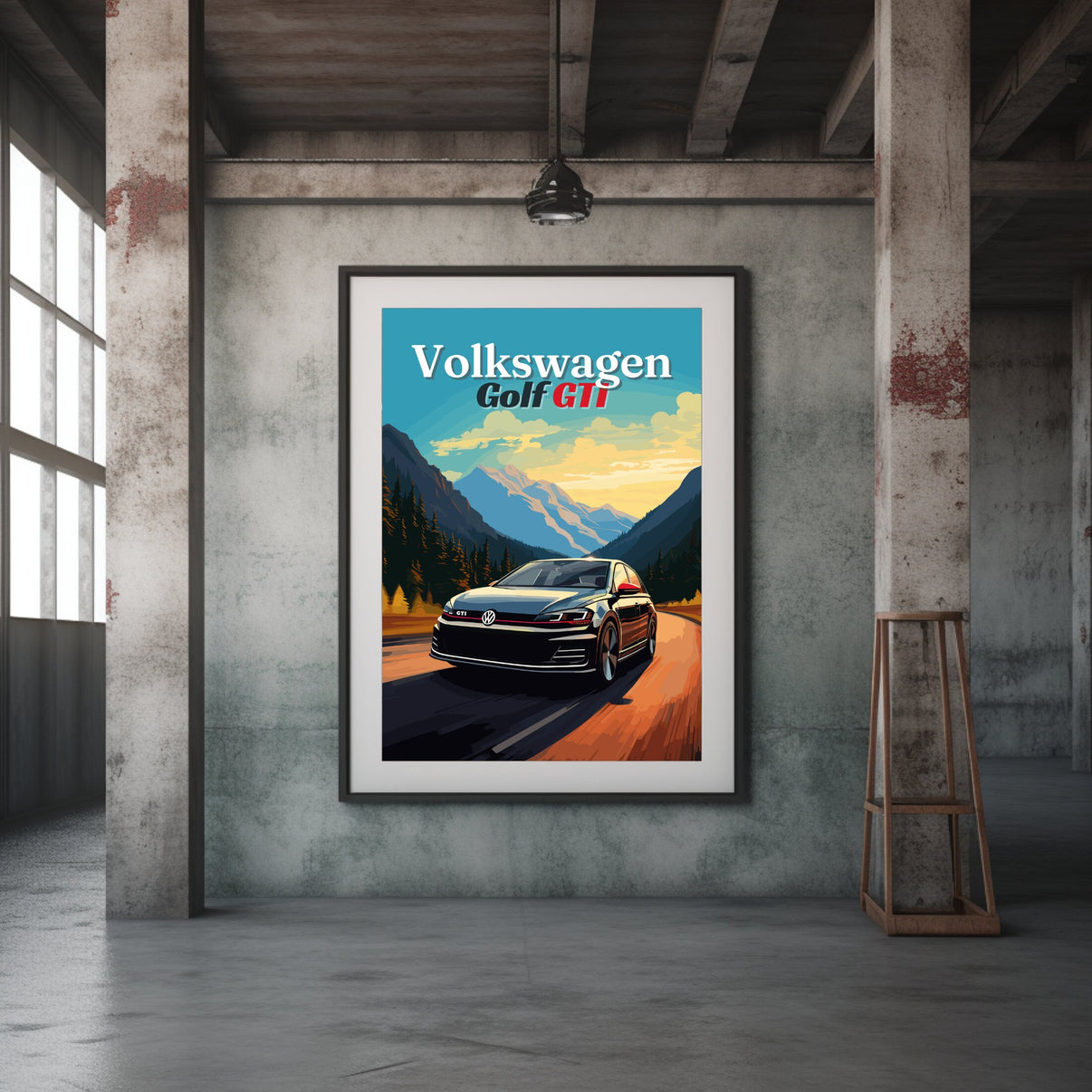 Volkswagen Golf GTI Mk7 Print – Brighton Posters
