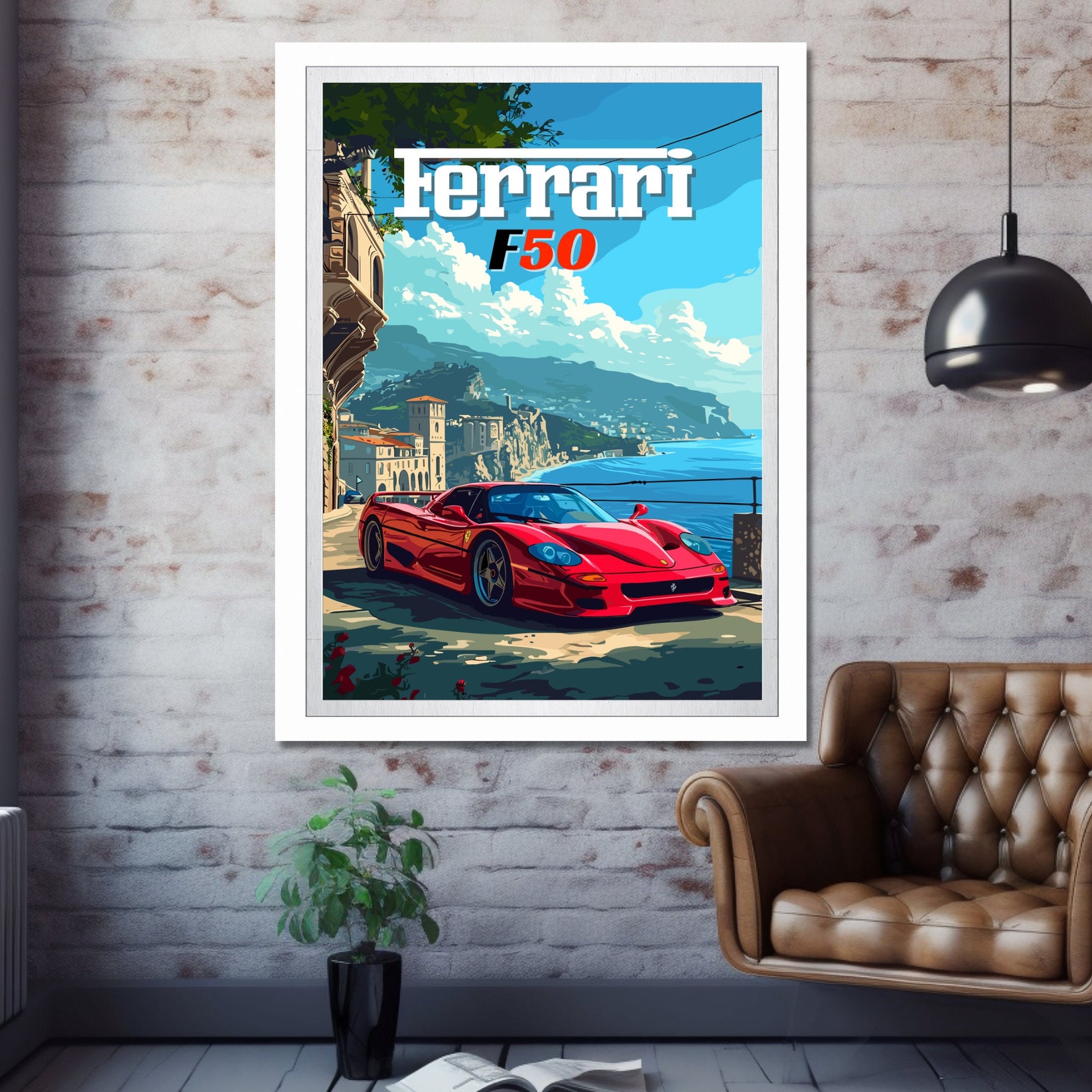 Ferrari F50 Poster – Classic Italian Supercar Wall Art – Brighton Posters