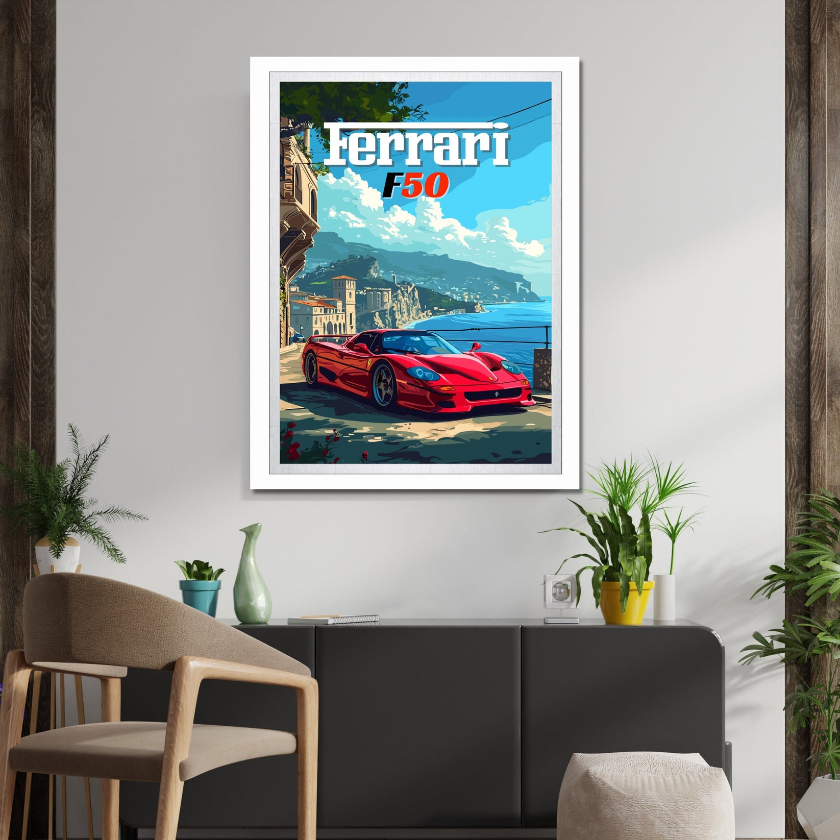 Ferrari F50 Poster – Classic Italian Supercar Wall Art – Brighton Posters