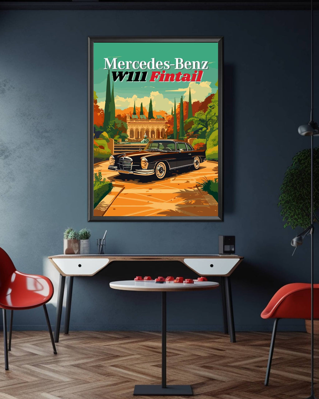 Mercedes-Benz W111 Fintail Poster – Brighton Posters