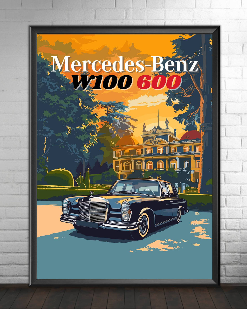 Mercedes-Benz W100 600 Poster – Brighton Posters