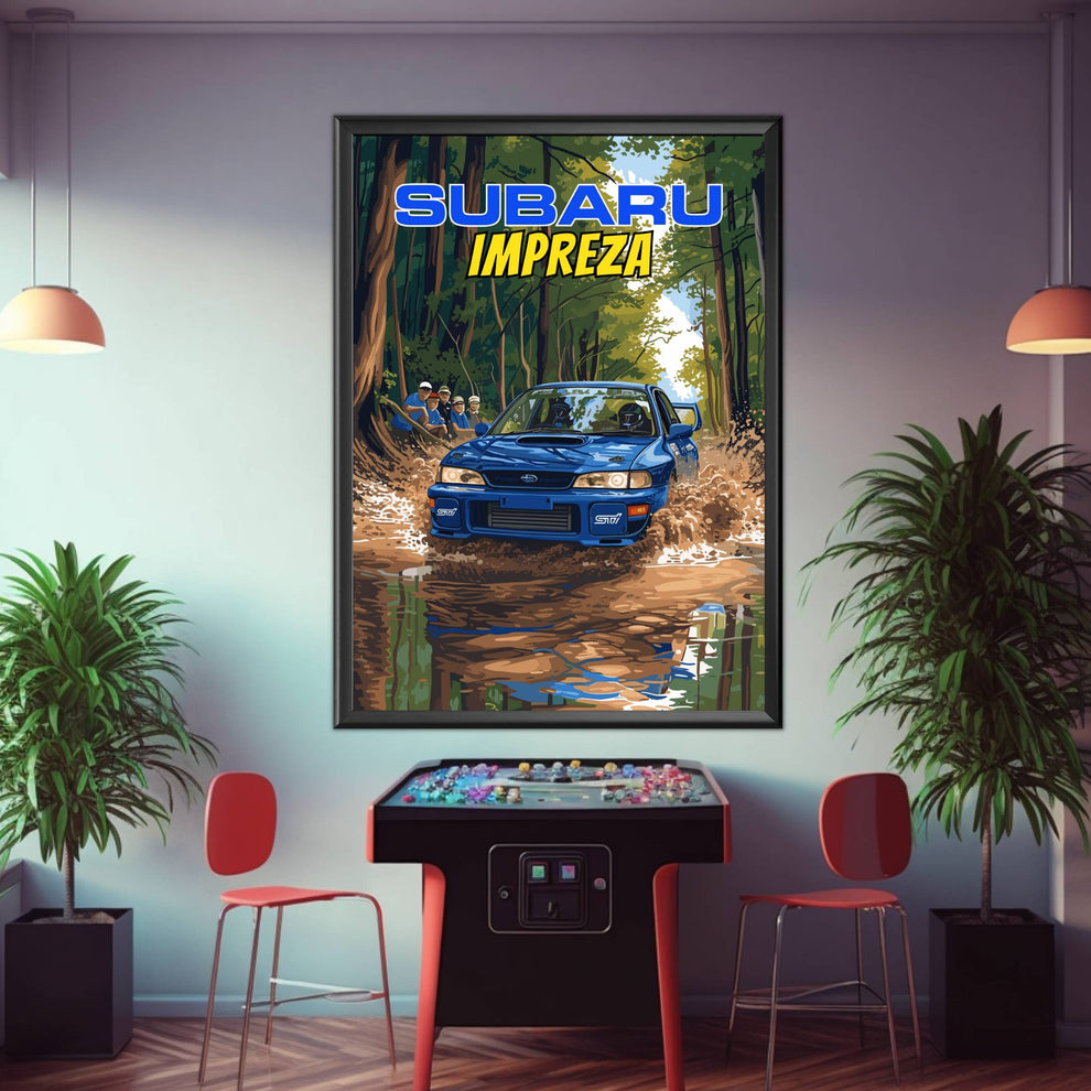 Subaru Impreza WRX STI Poster – Rally Legend AWD Turbo Car Print ...