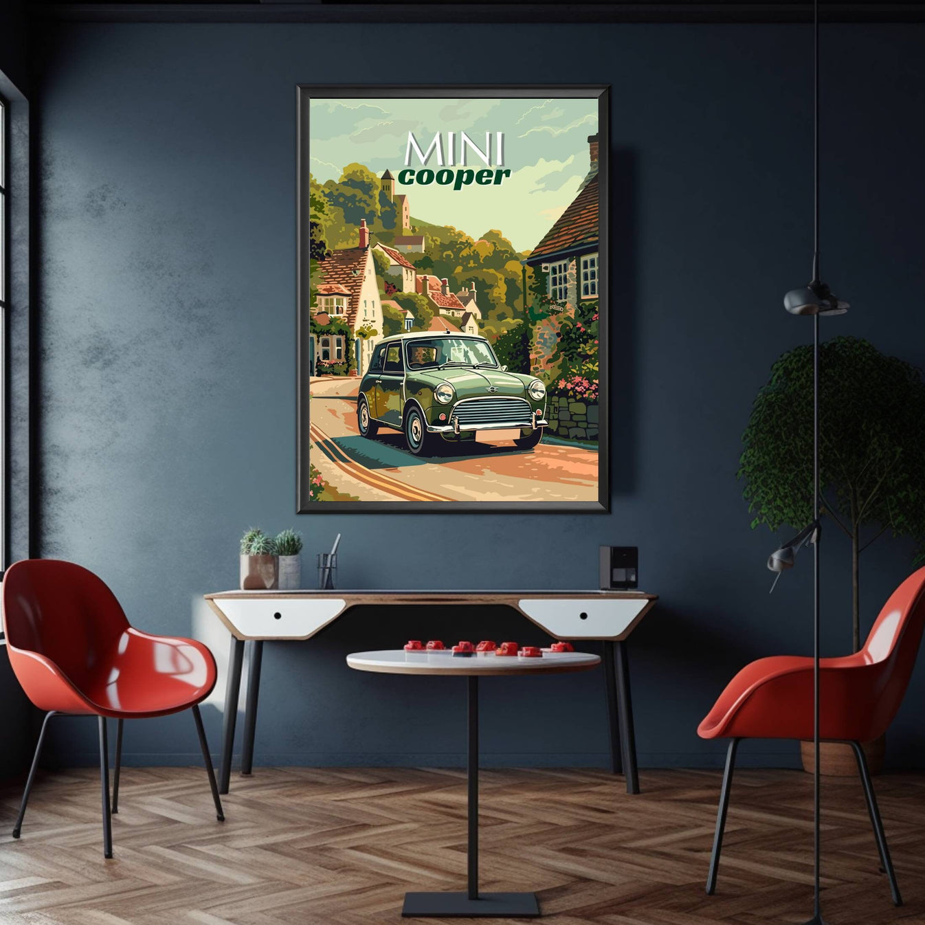 1960s Mini Cooper Poster – Classic British Car Wall Art Print ...