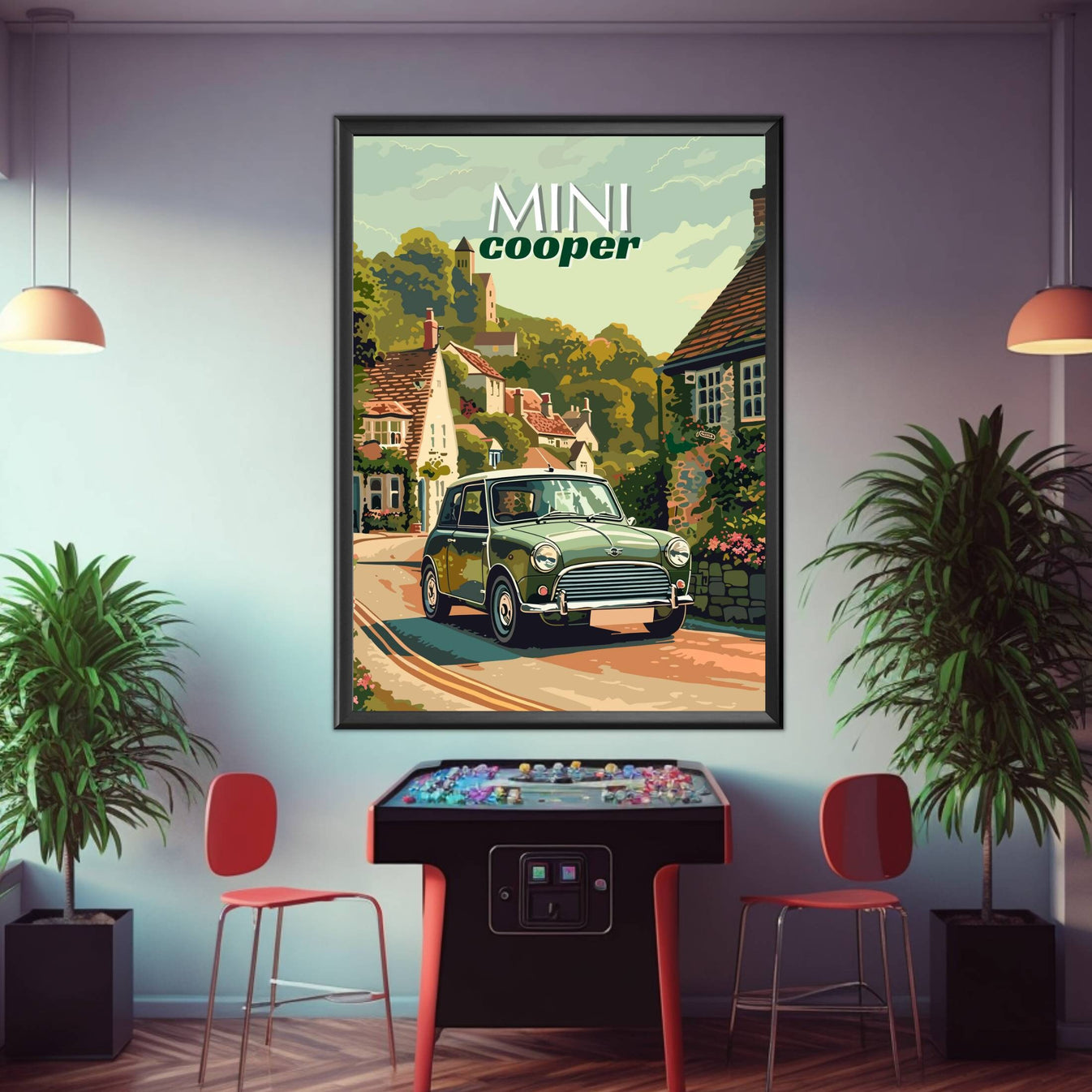 1960s Mini Cooper Poster – Classic British Car Wall Art Print ...