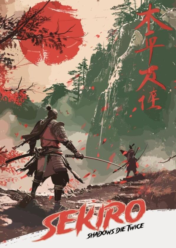 Sekiro Poster – Shadows Die Twice Wall Art for FromSoftware Fans ...