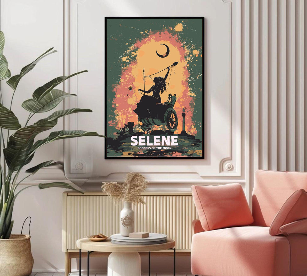 Selene Greek Goddess Poster - Goddess of the Moon Artwork – Brighton ...